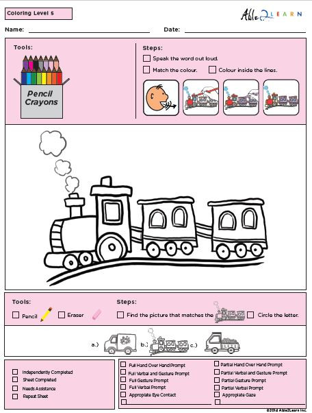 Colouring Program Level 5b - 10 Pages - Able2learn Inc.