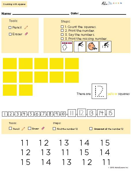 Counting Numbers 11-20 With Visual Discrimination: Free Teaching Resources