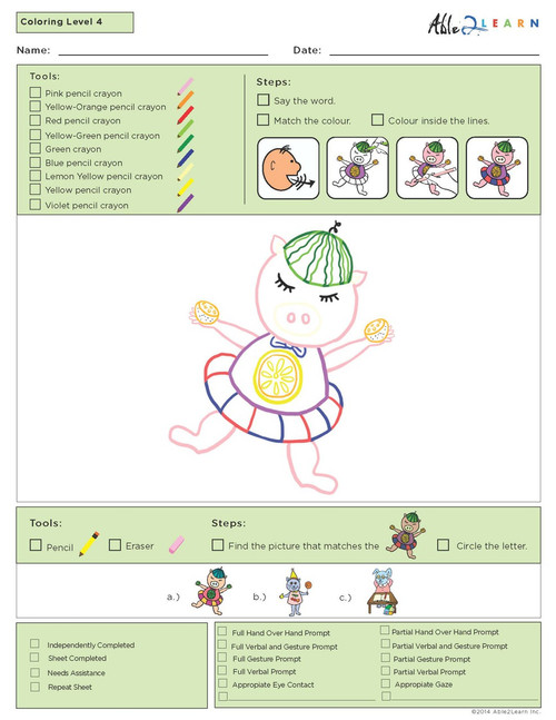 Guided Colouring Program: 8 Pages: Free Teaching Resources