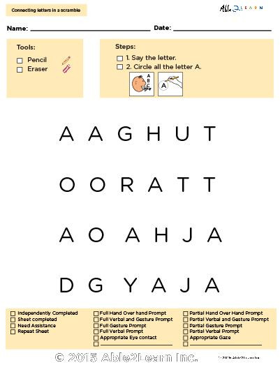 Circle The Letters Workbook: Visual Discrimination :Free Teaching Resources
