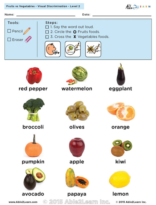 Fruits and Vegetables: The Food Group- Level 2