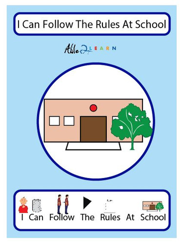 Free I Can Follow The Rules At School Social Story