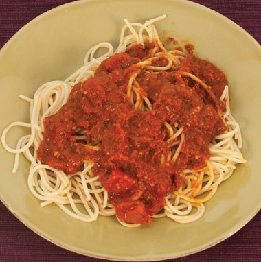 Free Spaghetti and Tomato Sauce Visual Recipe