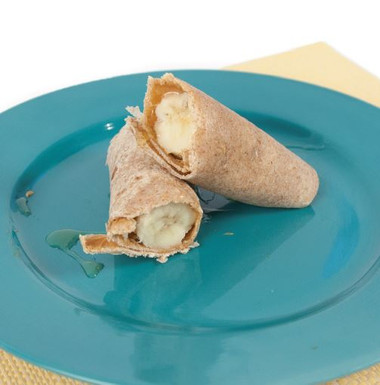 Free Banana Peanut Butter and Honey Wrap Visual Recipe