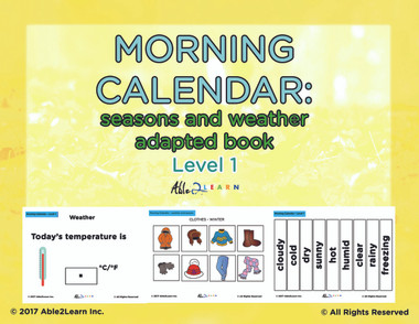 Free Morning Calendar: Days of Week, Months, Seasons and More : Adapted ...