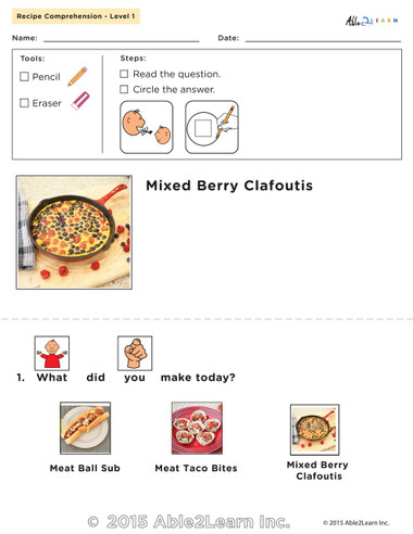 Mixed Berry Clafoutis Recipe And Comprehension Sheets