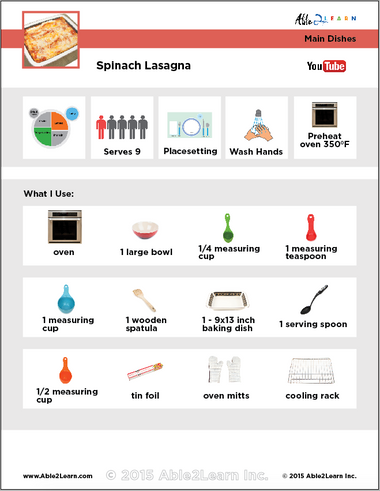 Visual Recipes: Spinach Lasagna