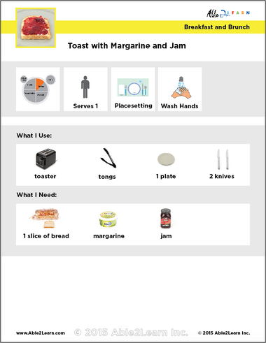 Visual Recipe: Toast With Margarine and Jam
