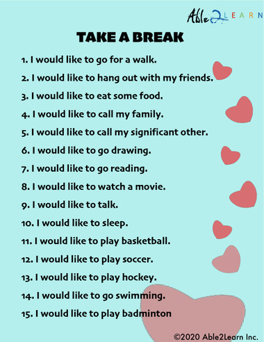 Take A Break Wall Poster: Mental Health