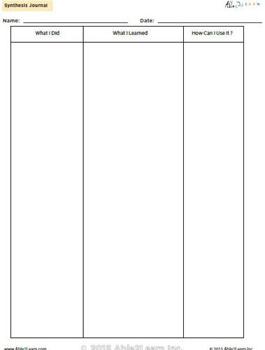 Synthesis Journal - Able2learn Inc.