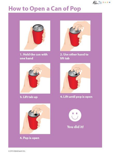Illustrated Skills - How to Open a Pop Can - Able2learn Inc.
