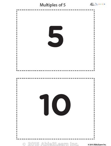 Counting - Multiples of 5's Flash Cards - Able2learn Inc.