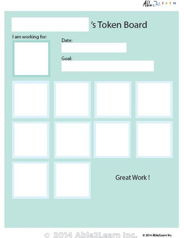 Token Board - Simple Stars - 10 Tokens - Able2learn Inc.