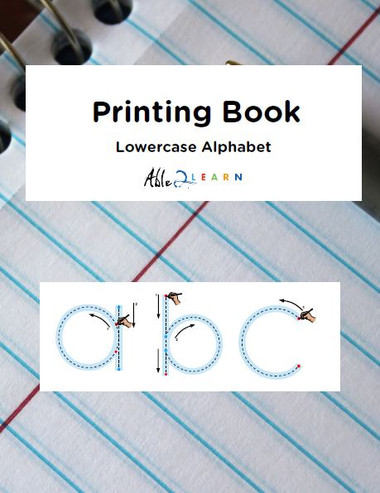 Printing Book - Lowercase Alphabet - Able2learn Inc.