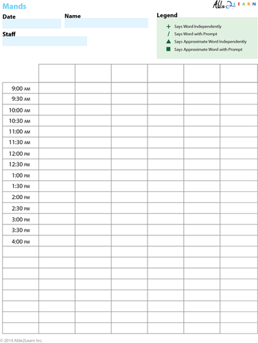 Blank Data Sheet: Free Teaching Resources