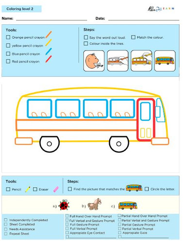 Colouring Program Level 2a: 10 Pages - Able2learn Inc.