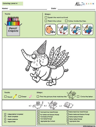 Colouring Program Level 4b: 10 Pages - Able2learn Inc.