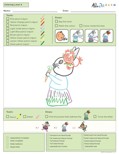 Guided Colouring Program: 8 Pages: Free Teaching Resources