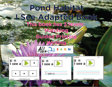 I SEE Pond Animals Habitat: 3 Levels: Matching, Guided Printing ...