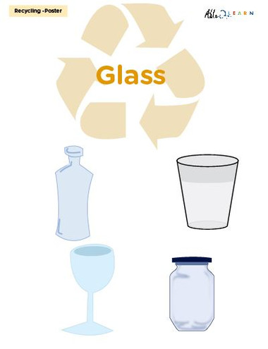 Free Recycling Glass Poster: Free Teaching Resources