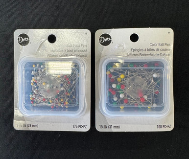 Ball Point Pins 2 Sizes for Precise Sewing & Crafting