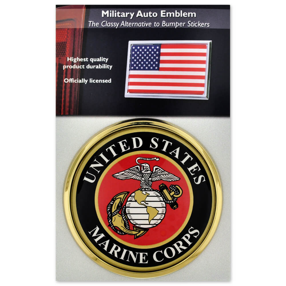 Licensed U.S. Marines Chrome Emblem Decal | PinMart