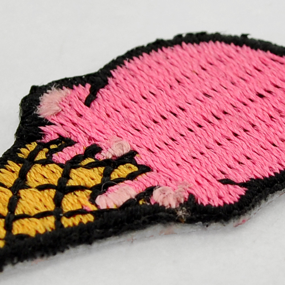 Strawberry Ice Cream Cone Embroidered Patch | PinMart