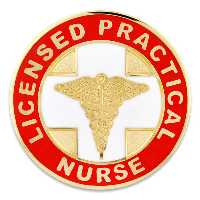 Licensed Practical Nurse Logo Nurse / Nursing Emblem LPN Pin