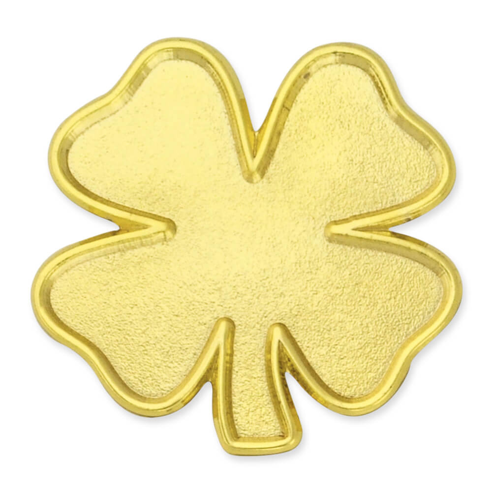 Gold Four Leaf Clover Pin | PinMart