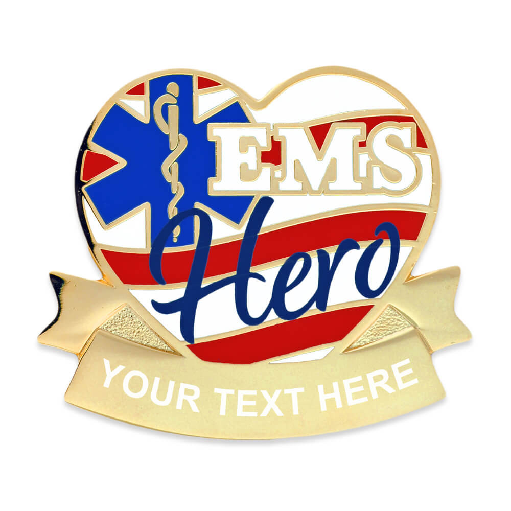 Engravable EMS Hero Pin | PinMart