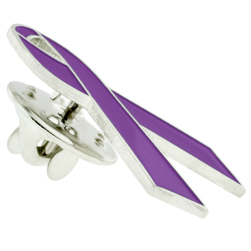 Purple Ribbon Pin | PinMart