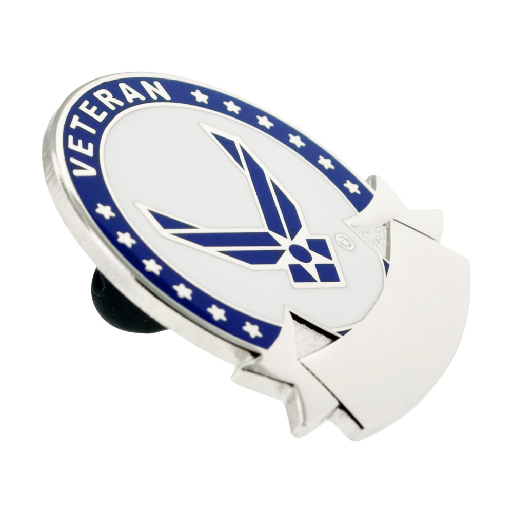 Officially Licensed Engravable U.S. Air Force Veteran Pin | PinMart
