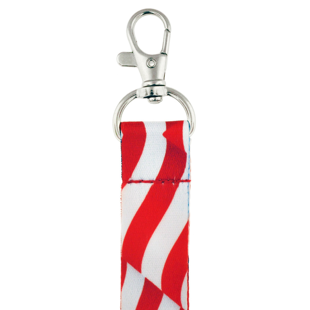 Waving American Flag Lanyard | PinMart