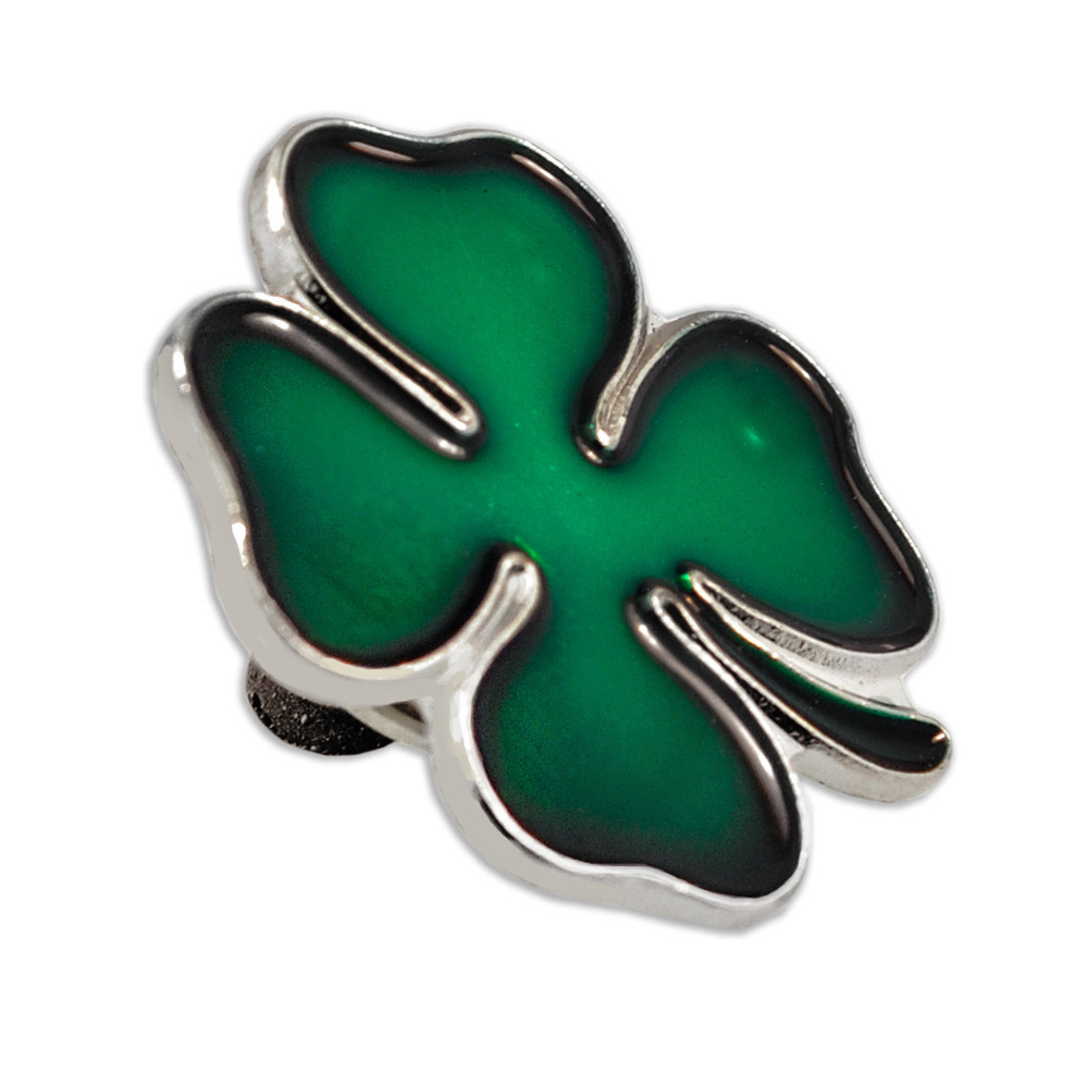 Green Four Leaf Clover Pin | PinMart