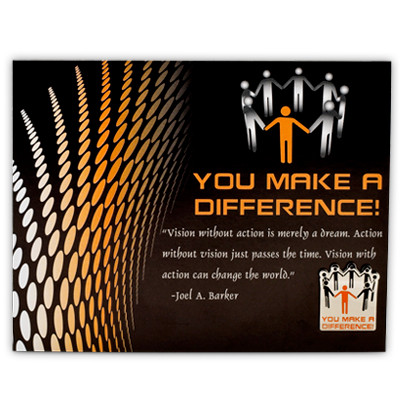 You Make a Difference Card and Pin | PinMart