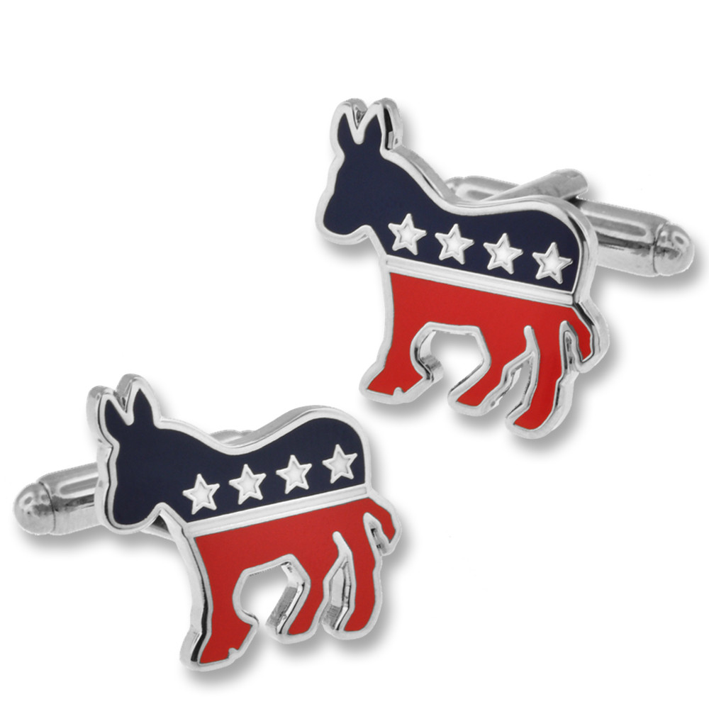 Political Democratic Donkey Cufflink Set | PinMart