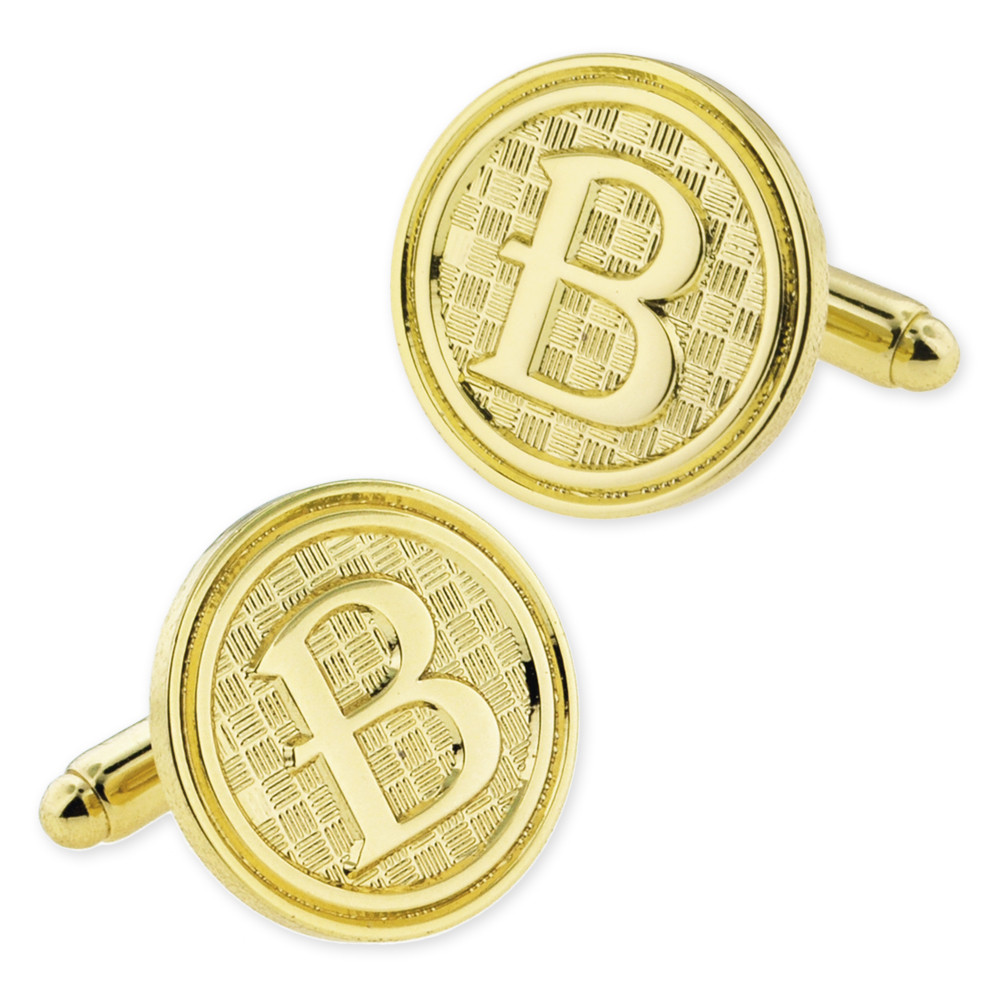 Letter B Cufflink Set - PinMart