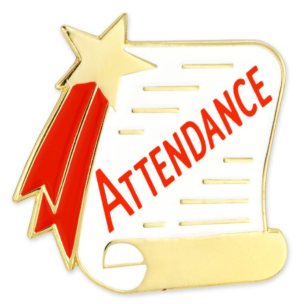 Attendance Scroll Pin | PinMart