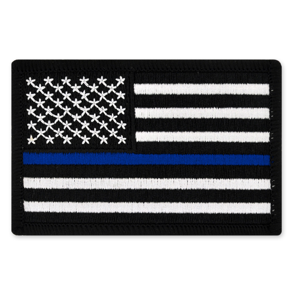 Thin Blue Line Flag Patch - PinMart