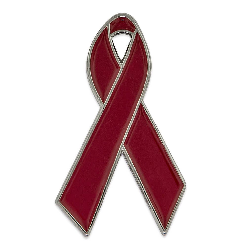 Burgundy Ribbon Pin | PinMart