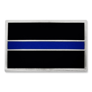 Thin Blue Line Rectangle Pin | PinMart