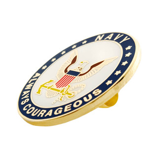Licensed U.S. Navy Always Courageous Pin | PinMart