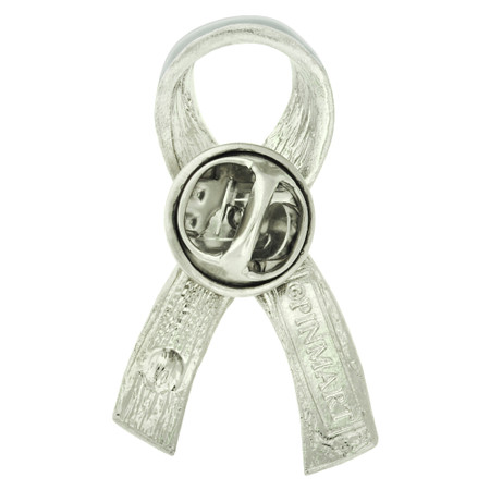 Light Blue Ribbon with Stone Pin | PinMart