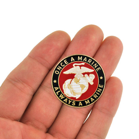 Officially Licensed U.S.M.C. Once a Marine Pin | PinMart