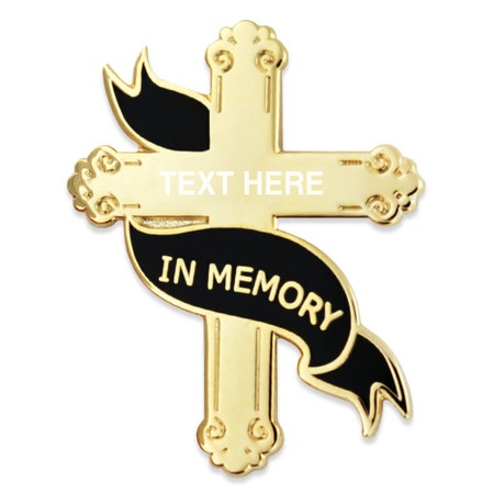 Engravable Memorial Cross Pin | PinMart