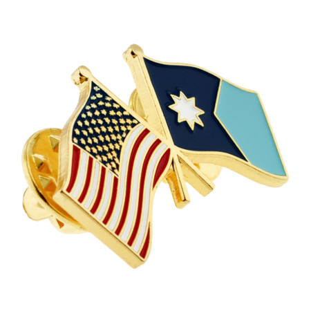 Minnesota & USA Crossed Flag Pin - PinMart