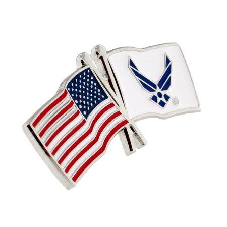 Officially Licensed U.S. and U.S. Air Force Flag Pin | PinMart