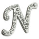 Rhinestone Letter N Pin | PinMart