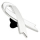 Awareness Ribbon-White Engravable Pin | PinMart