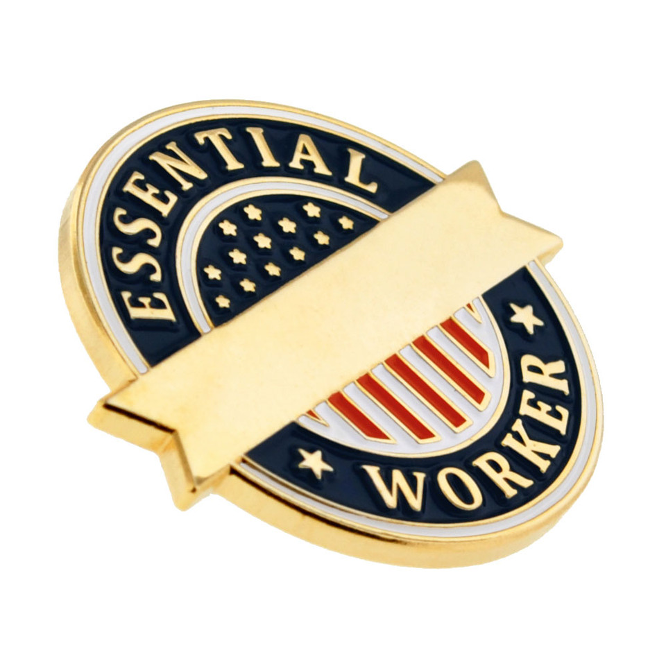 Engravable Essential Worker Lapel Pin | PinMart